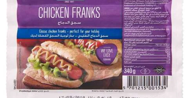 Emborg Chicken Frank (Regular) 340g, Pack Of 32