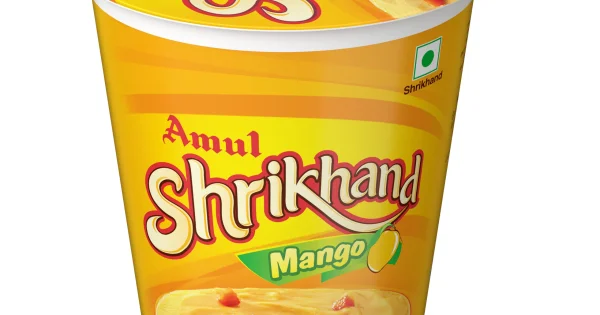 Amul Shrikhand Mango 500 ml, Pack Of 12