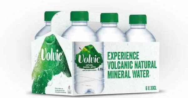 Volvic Natural Mineral Water 330ml, Pack of 6