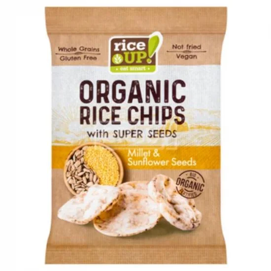 Rice Up Organic Brown Rice Chips With Millet & Sunflower Seeds 54 X 25G