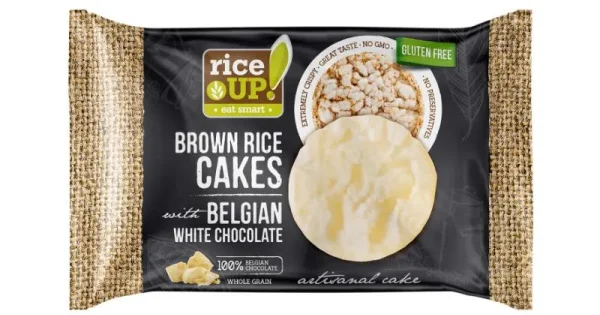 Rice Up Whole Grain Rice Cakes With White Belgian Chocolate 40 X 30G