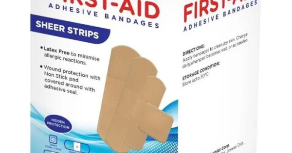 First Aid Sheer Strip Bandages Assorted 100pcs
