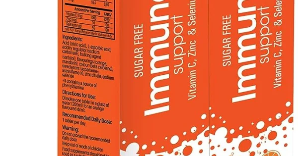 Sunshine Nutrition Immune Support Effervescent Orange 20 Tablets