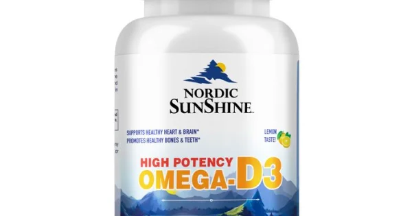 Nordic Sunshine High Potency Omega 1280mg With Vitamin D3 25mg 100 Softgels