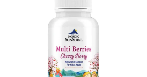 Nordic Sunshine Multiberries Cherry Multivitamin Gummies 60 Tablets