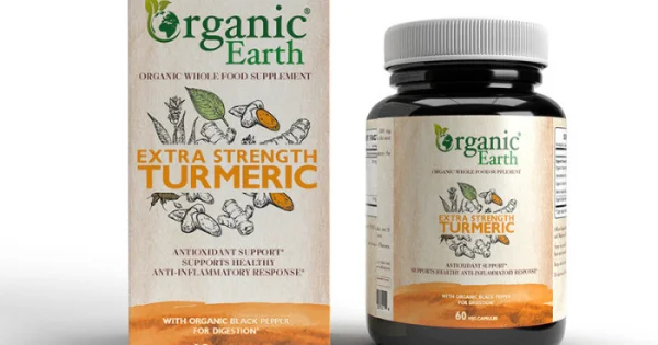Organic Earth Extra Strength Turmeric 60 Capsules