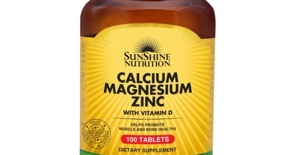 Sunshine Nutrition Calcium Magnesium Zinc With Vitamin D3 100 Tablets