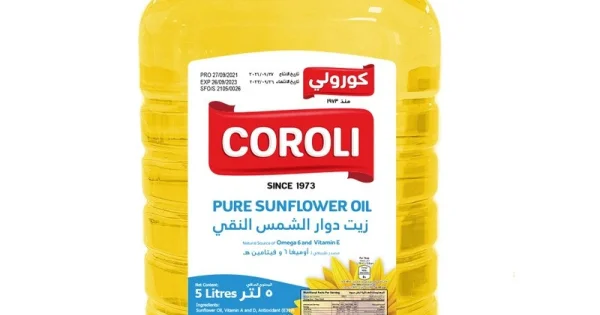 Coroli Pure Sunflower Oil 4x5 Liters, Pack Of 2