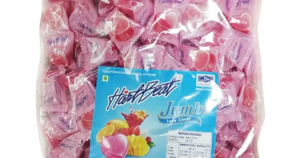 Hartbeat Jumbo Love Tutti Fruitti Candy 1kg, Pack Of 10