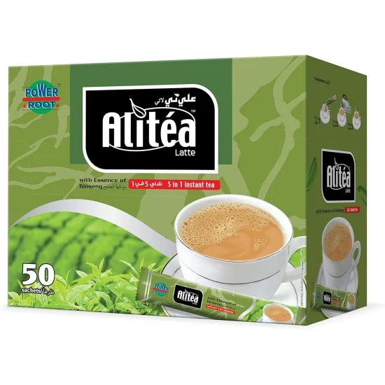 AliTea 5 In 1 Latte Instant Coffee 50 Sachet 20g, Pack Of 8