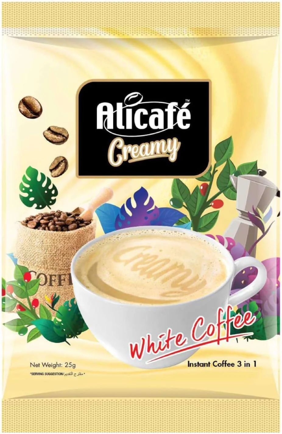 Alicafe 3in1 White Creamy Instant Coffee10 x 25g Pack Of 24
