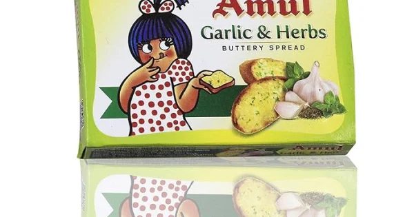 Amul Buttery Spread Garlic And Herbs 100g, Pack Of 12