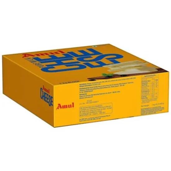 Amul Pure Milk Cheese Block 1kg, Pack Of 12