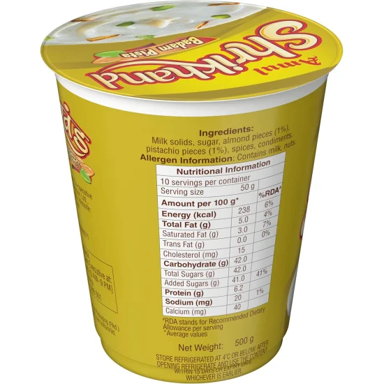 Amul Shrikhand Almond Pista 500 ml