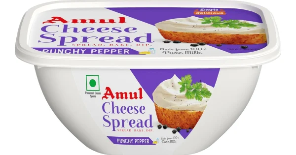 Amul Cheese Spread Pepper 200g, Pack Of 12