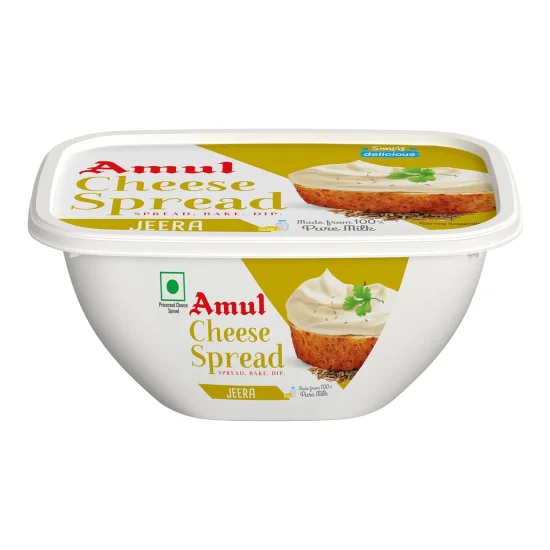 Amul Cheese Spread Jeera 200g, Pack Of 12