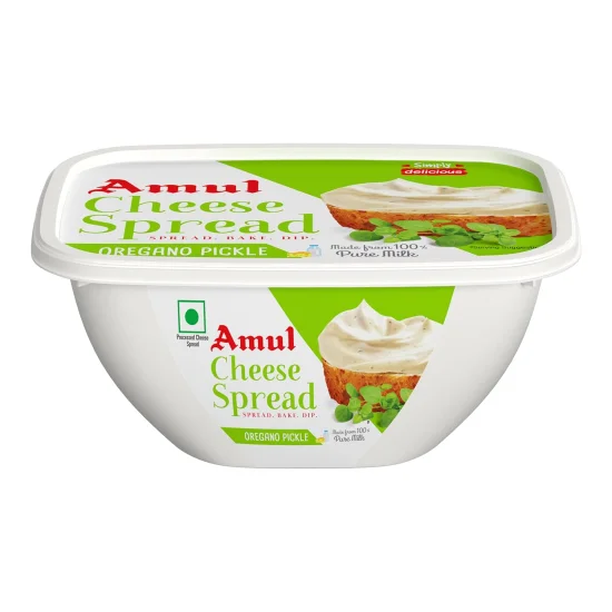 Amul Cheese Spread Oregano Pickle 200g, Pack Of 12