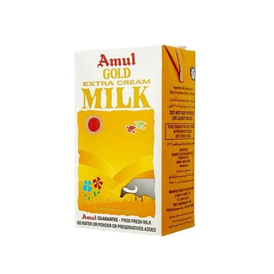 Amul Milk Gold 1 Ltr, Pack Of 12