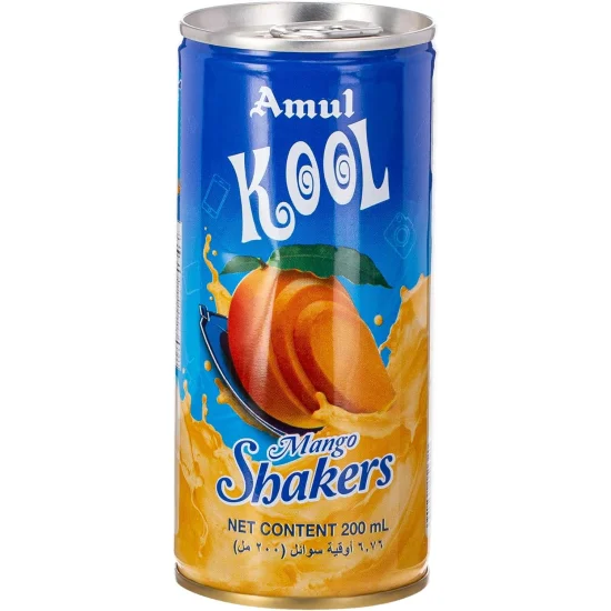 Amul Kool Mango Shake (Tin) 200 ml, Pack Of 12