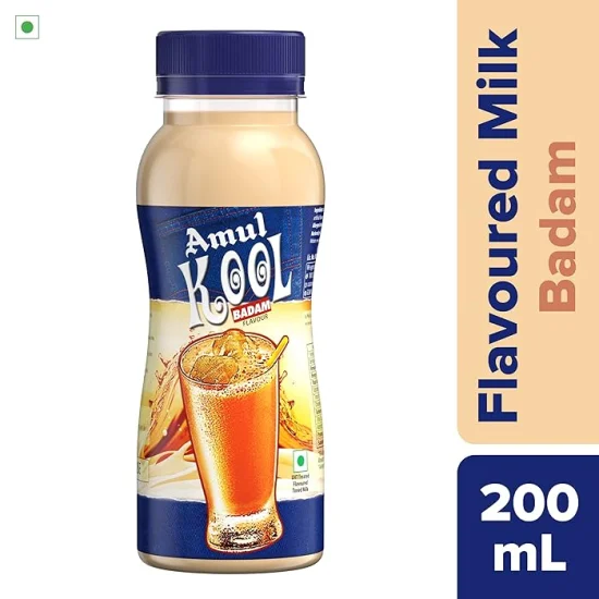 Amul Kool Badam (Almond) 200 ml, Pack Of 12