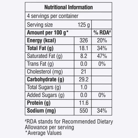 Amul Cheese Onion Paratha 500g, Pack Of 12