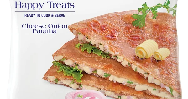 Amul Cheese Onion Paratha 500g, Pack Of 12