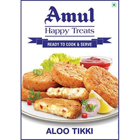 Amul Happy Treats Aloo Tikki 400g, Pack Of 12