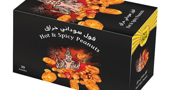 Best Hot & Spicy Flavored Peanut, 30 Pouches x 13g, Pack Of 8