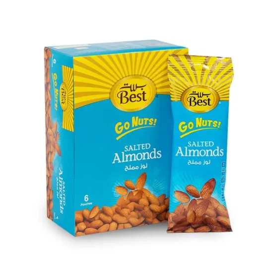 Best Almond Go Nuts Pouch 6 x 80g, Pack Of 6