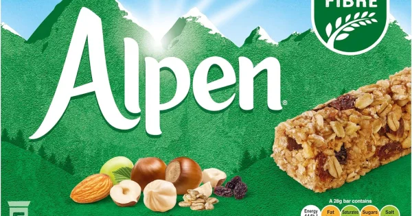 Alpen Cereal Bar Fruit & Nut 28g, Pack Of 10