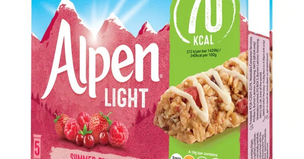 Alpen Breakfast Bar Light Summer Fruit 19g, Pack Of 10