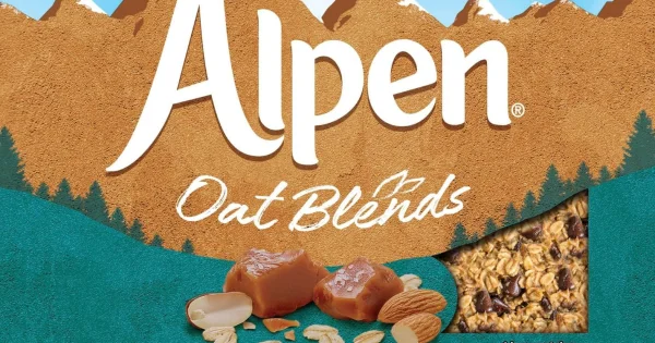 Alpen Oat Blends Salted Caramel Bar 32g, Pack Of 10