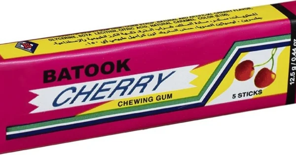 Batook Chewing Gum Cherry 5's Pack Of 20