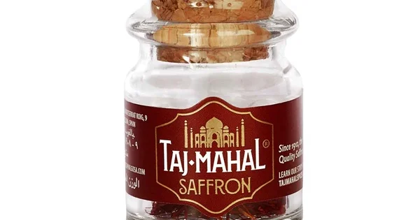 Taj Mahal Saffron Glass Jar 1g, Pack Of 12