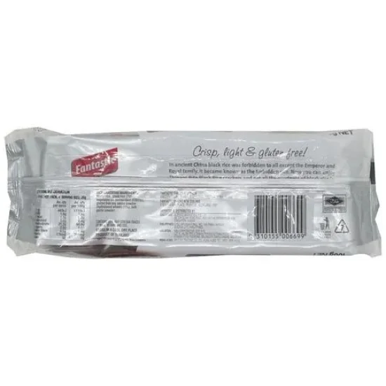 Fantastic Black Rice Crackers Original 100g, Pack Of 12