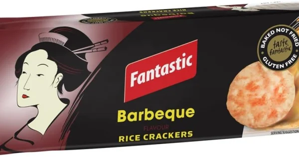 Fantastic Barbeque Rice Crackers 100g, Pack Of 12