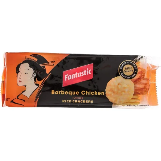 Fantastic Barbeque Chicken Flavour Rice Crackers 100g, Pack Of 12