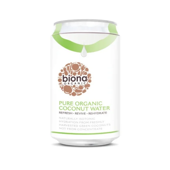 Biona Organic Coconut Water 330 ml, Pack Of 12