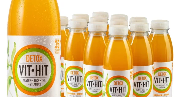 Vit-Hit Detox Mandarin + Orange 500 ml, Pack Of 12