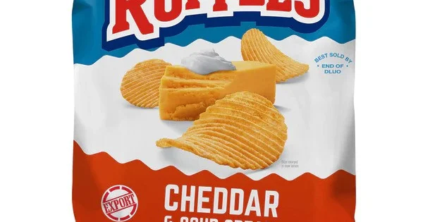 Ruffles Cheddar & Sour Cream Flavored Potato Chips 6.5 Oz 12x184g
