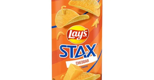 Lay's Stax Cheddar Flavored Potato Chips 5.5 OZ (156g)