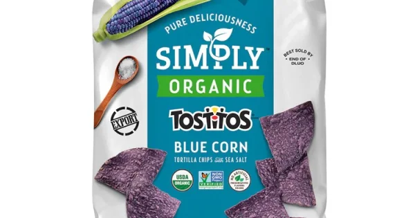 Tostitos Organic Blue Corn Tortilla Chips 9 Oz 6x255g