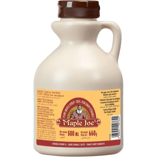 Maple Joe Syrup Plastic Jar 500 ml, Pack Of 2