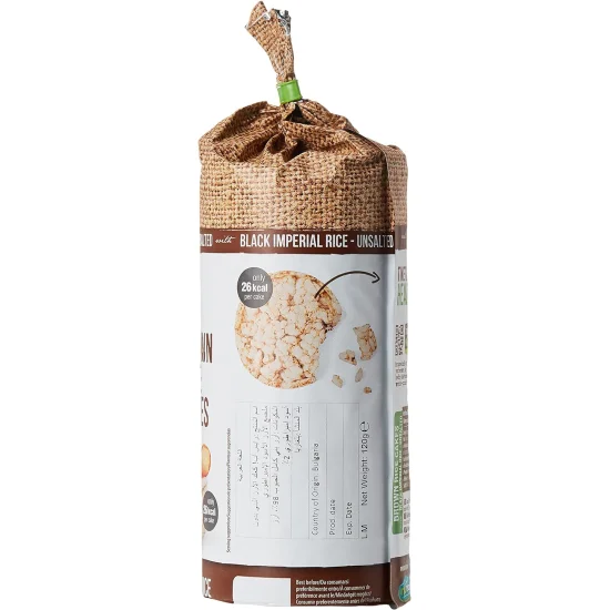 Rice Up Whole Grain Rice Cakes Unsalted With Black Imperial Rice 120g ...