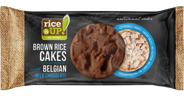 Rice Up Whole Grain Rice Cakes With Milk Belgian Chocolate 90g