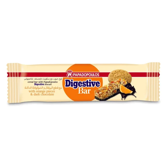 Digestive Bar With Orange And Dark Chocolate 28g, Pack Of 12