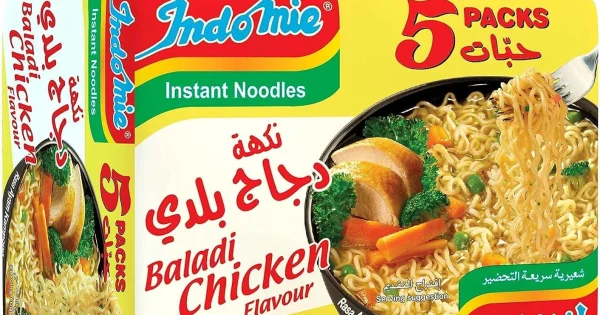 Indomie Instant Noodels, Halal Certified, Chicken Flavour (Pack of 5 ...