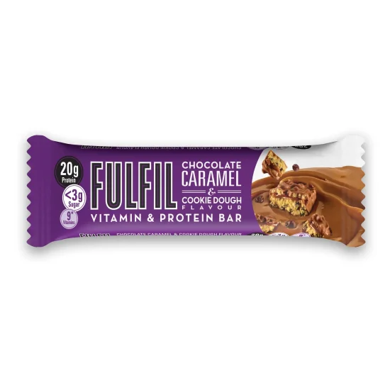 Fulfil Chocolate Caramel Cookie Dough Vitamin And Protein Bar 55g, Pack ...