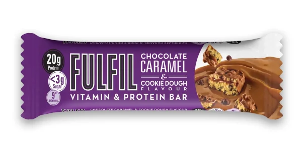 Fulfil Chocolate Caramel Cookie Dough Vitamin And Protein Bar 55g, Pack ...