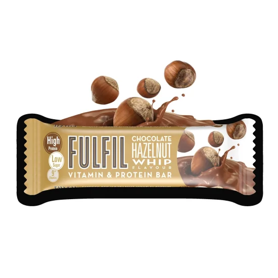 Fulfil Chocolate Hazelnut Whip Vitamin And Protein Bar 55g, Pack Of 6